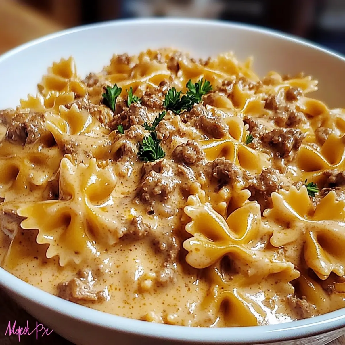 Ultimate Bowtie Pasta with Creamy Velveeta Beef Sauce