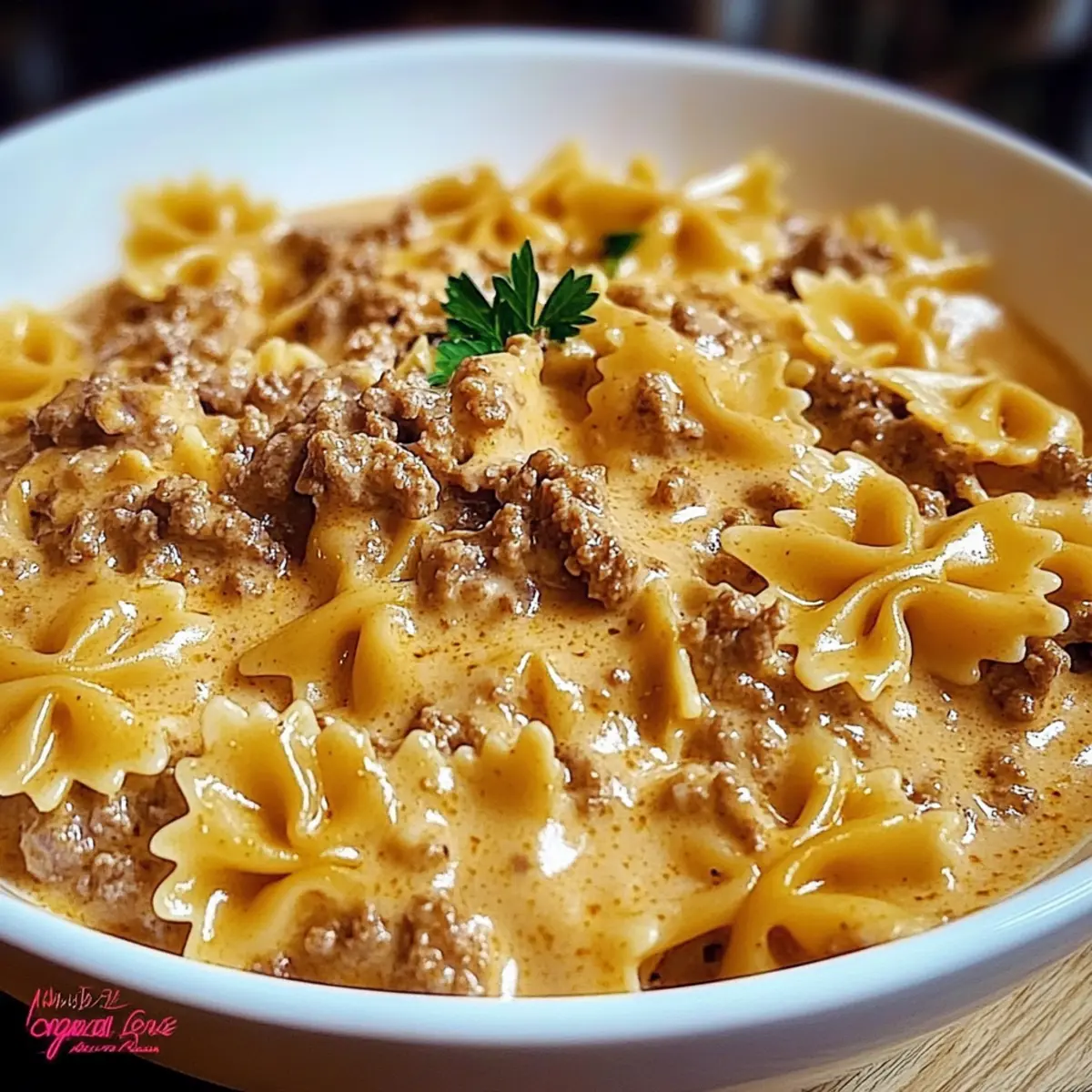Ultimate Bowtie Pasta with Creamy Velveeta Beef Sauce