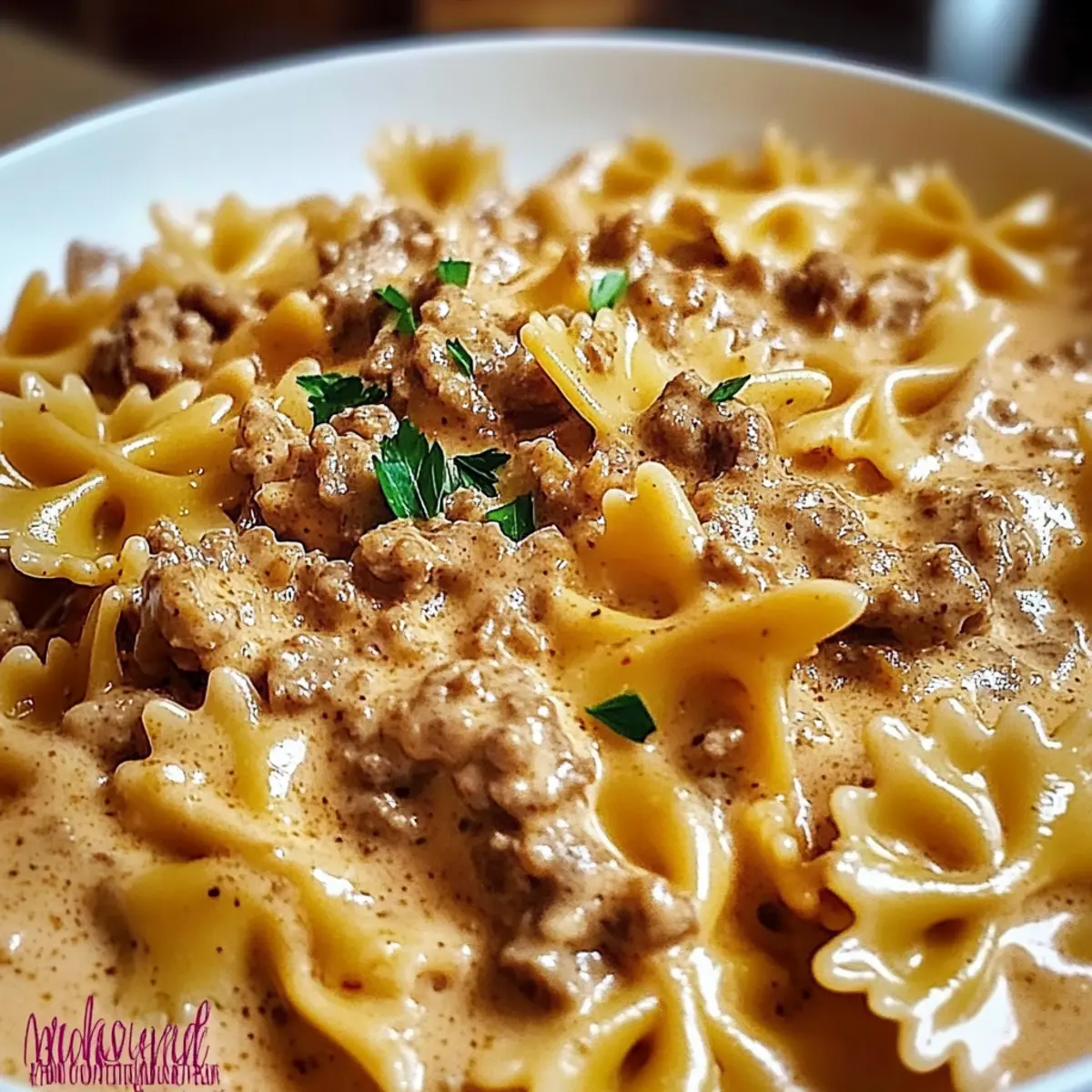 Ultimate Bowtie Pasta with Creamy Velveeta Beef Sauce