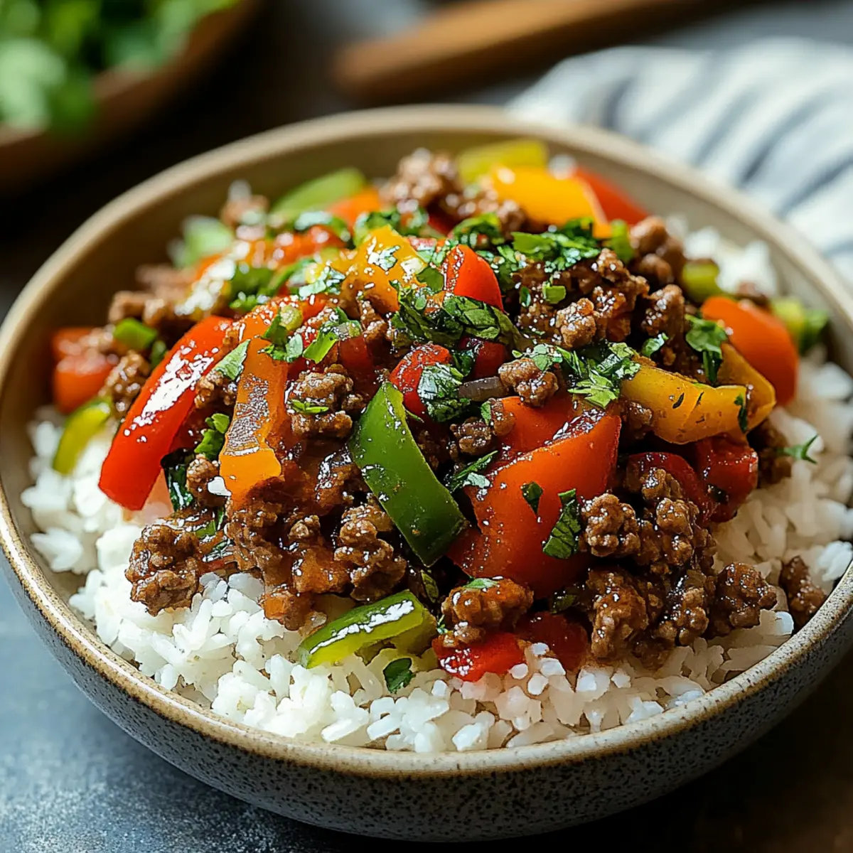 Easy Beef and Pepper Rice Bowl – Delicious in 30 Minutes